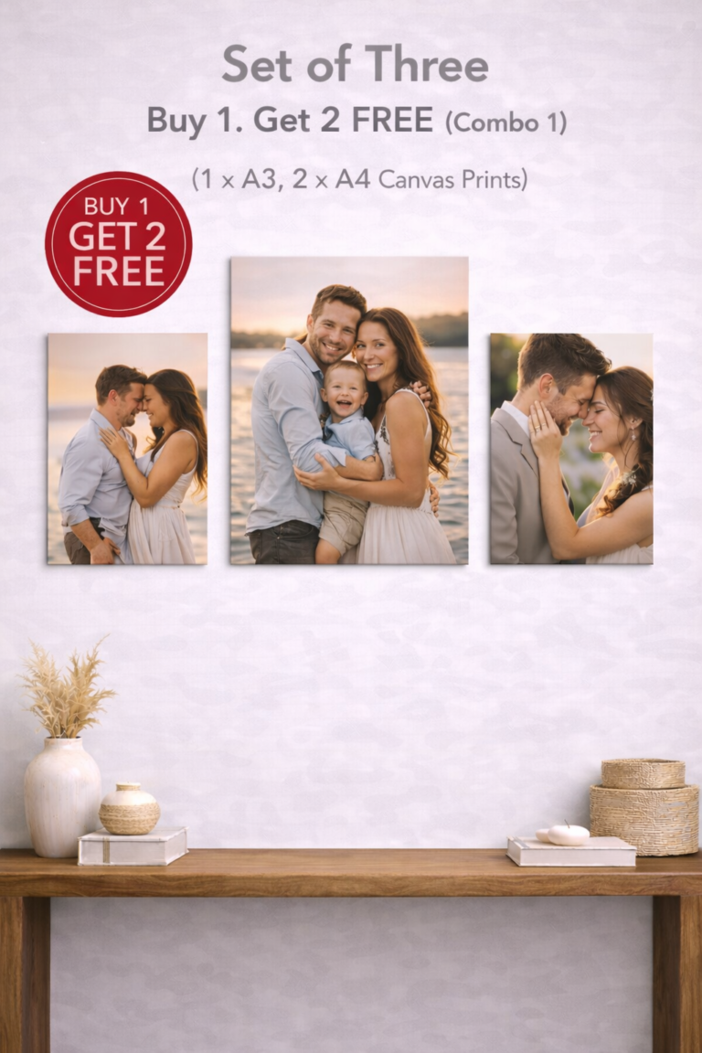 Canvas Wall Art Set 1 × A3 Canvas • 2 × A4 Canvas - Custom Flair