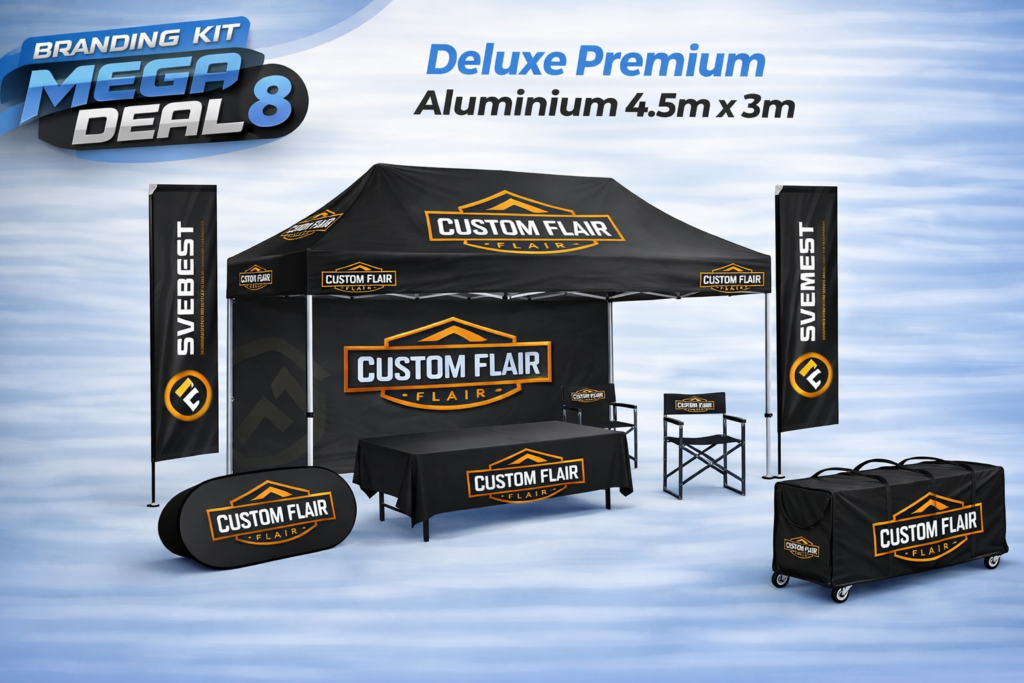 Mega Deal 8 – Premium Mid-Size Outdoor Branding Solution - Custom Flair