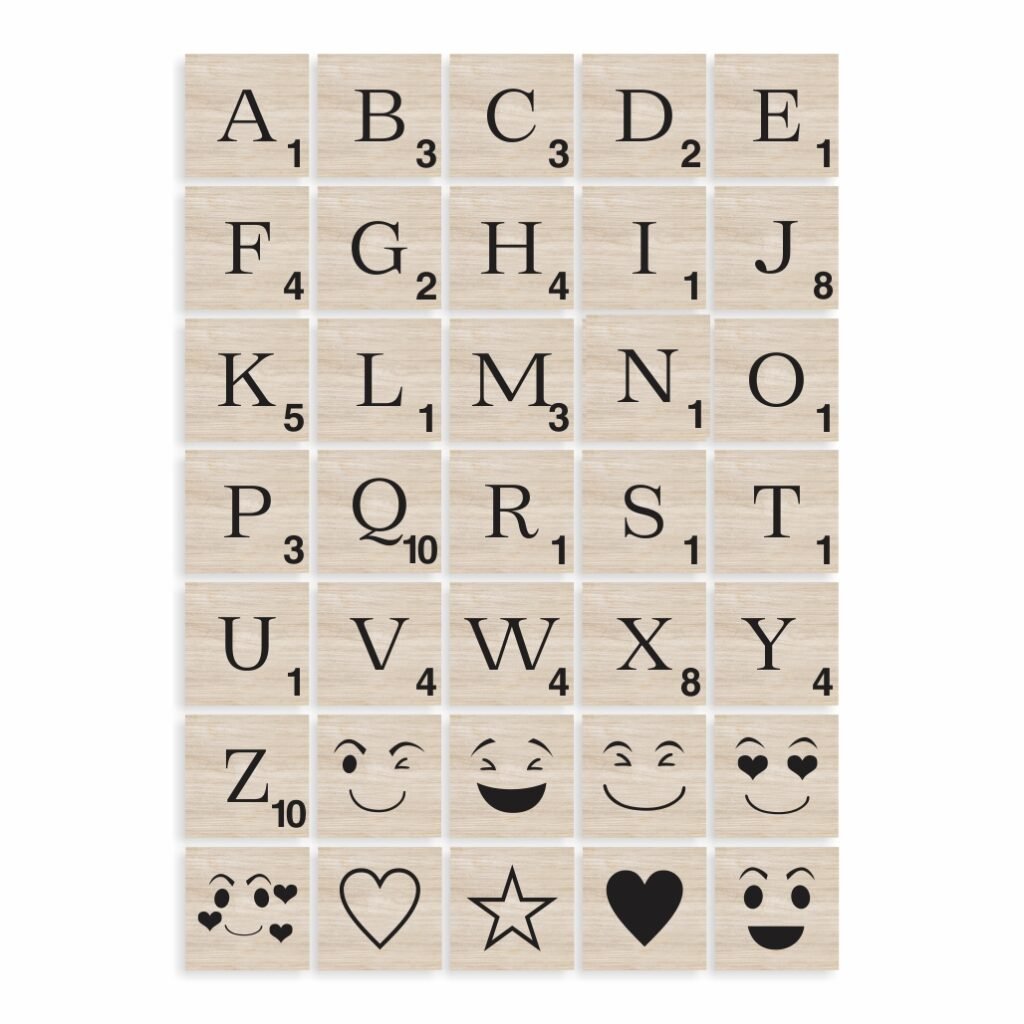 Custom Scrabble Blocks Canvas Print - Custom Flair