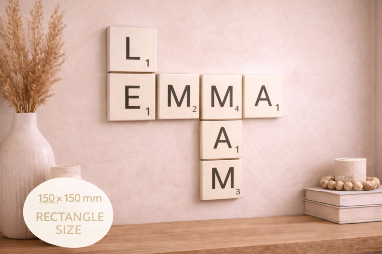 Custom Scrabble Blocks Canvas Print - Custom Flair