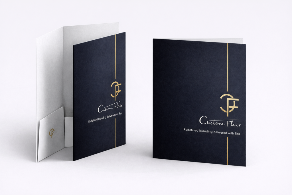 Premium A4 Presentation Folders (50 included) - Custom Flair